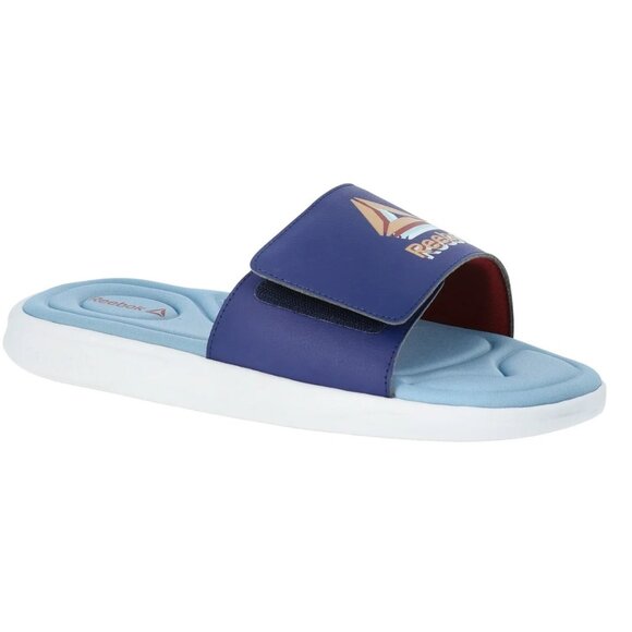 Reebok | Shoes | New Mens Reebok Memory Foam Slides Bluewhite | Poshmark